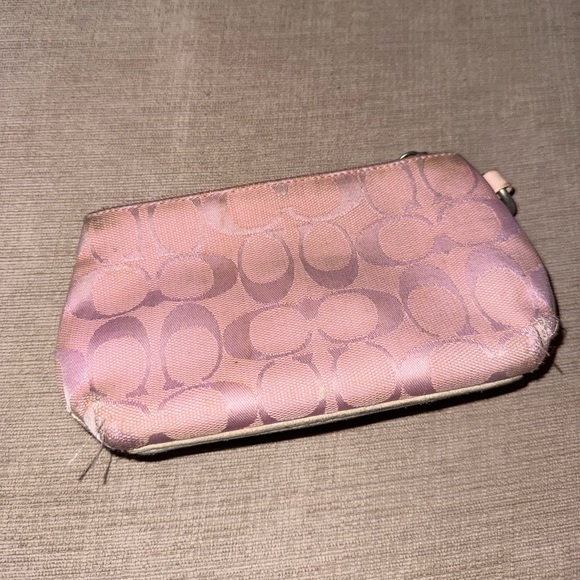 Coach | Bags | Coach Signature Pink Cosmetic Case | Poshmark